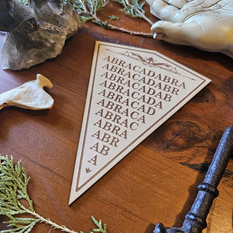 Abracadabra Decorative Tile // Magick Occult Altar Tile - Etsy