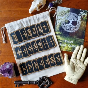 Ogham Stave Set // Laser Engraved Runes // Irish Celtic Divination Tile ...