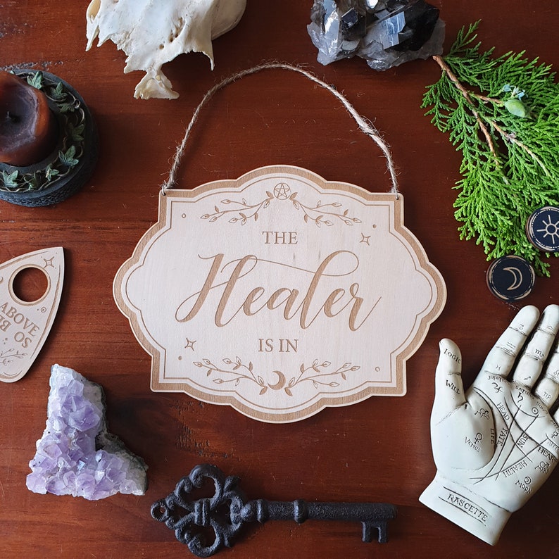 The Healer is in Sign Wood Sign // in Out Business Sign // - Etsy Australia