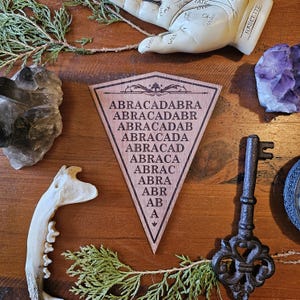 Abracadabra Decorative Tile // Magick Occult Altar Tile - Etsy