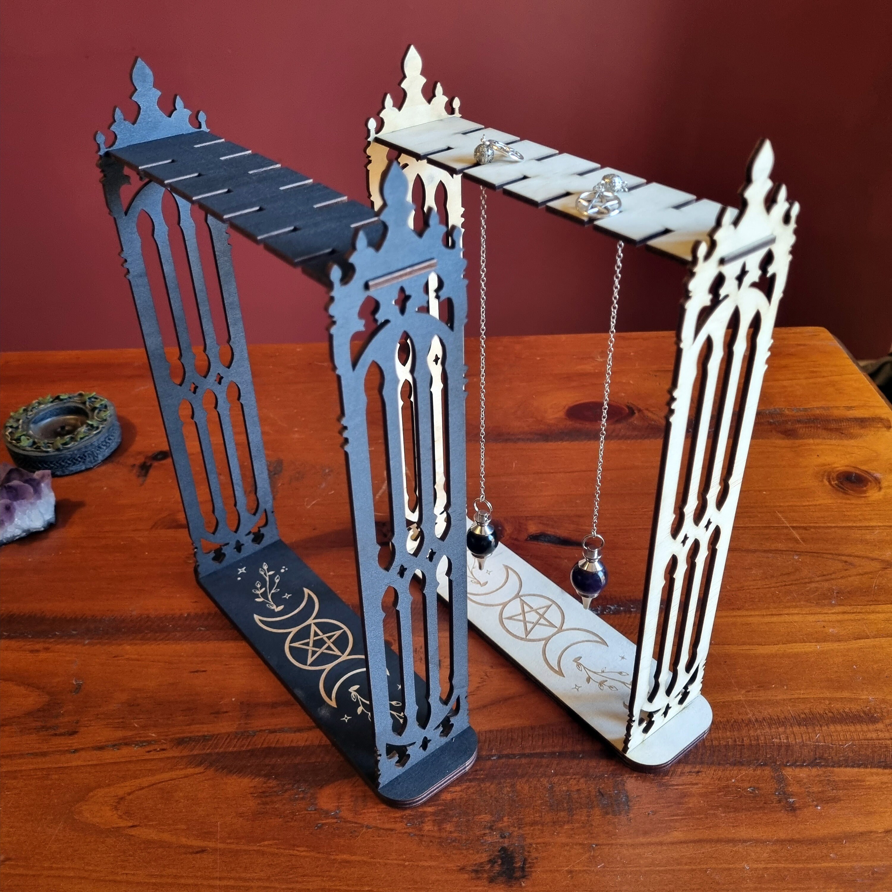 Gothic Pendulum Display Stand // Elegant Laser Cut Stand - Etsy