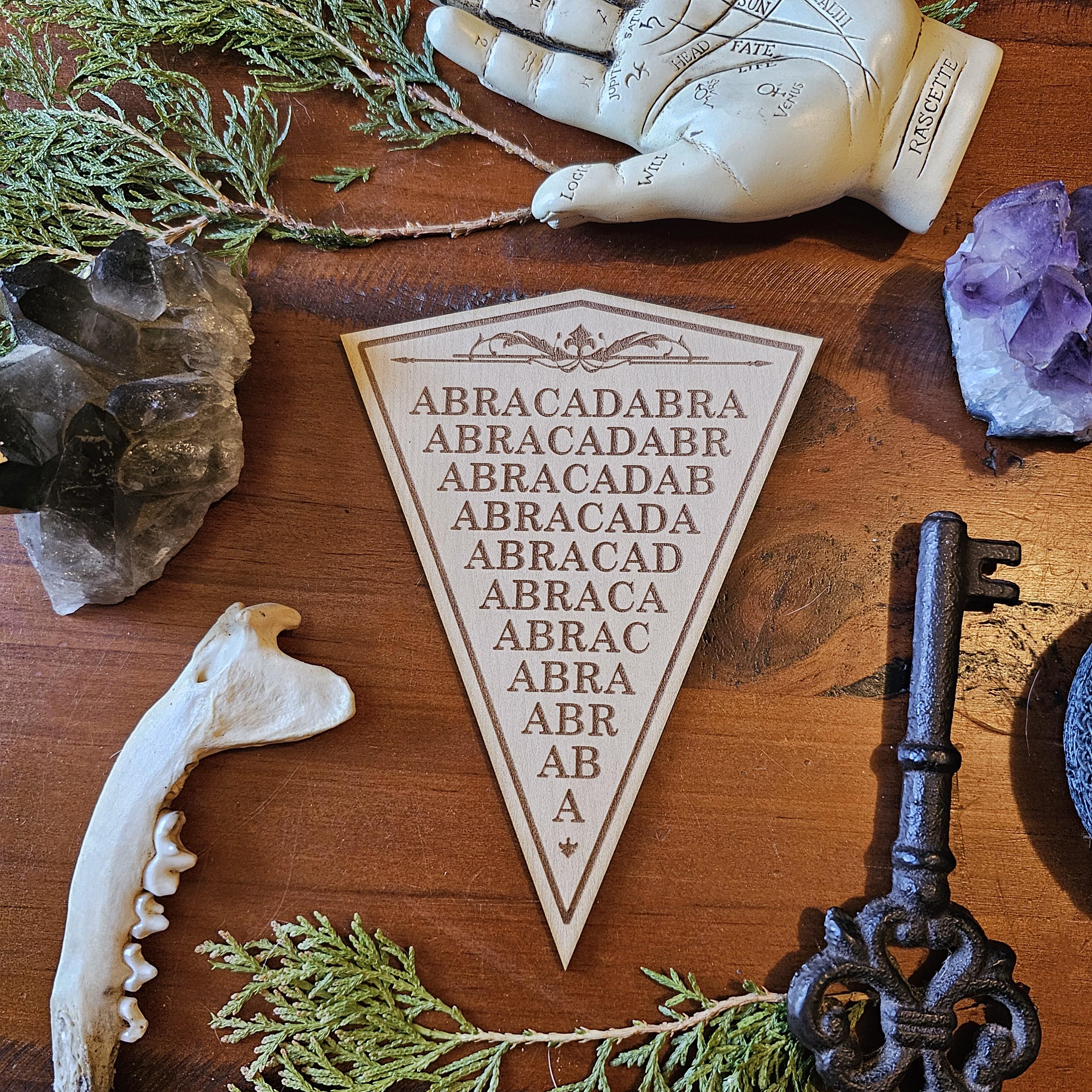 Abracadabra Decorative Tile // Magick Occult Altar Tile - Etsy
