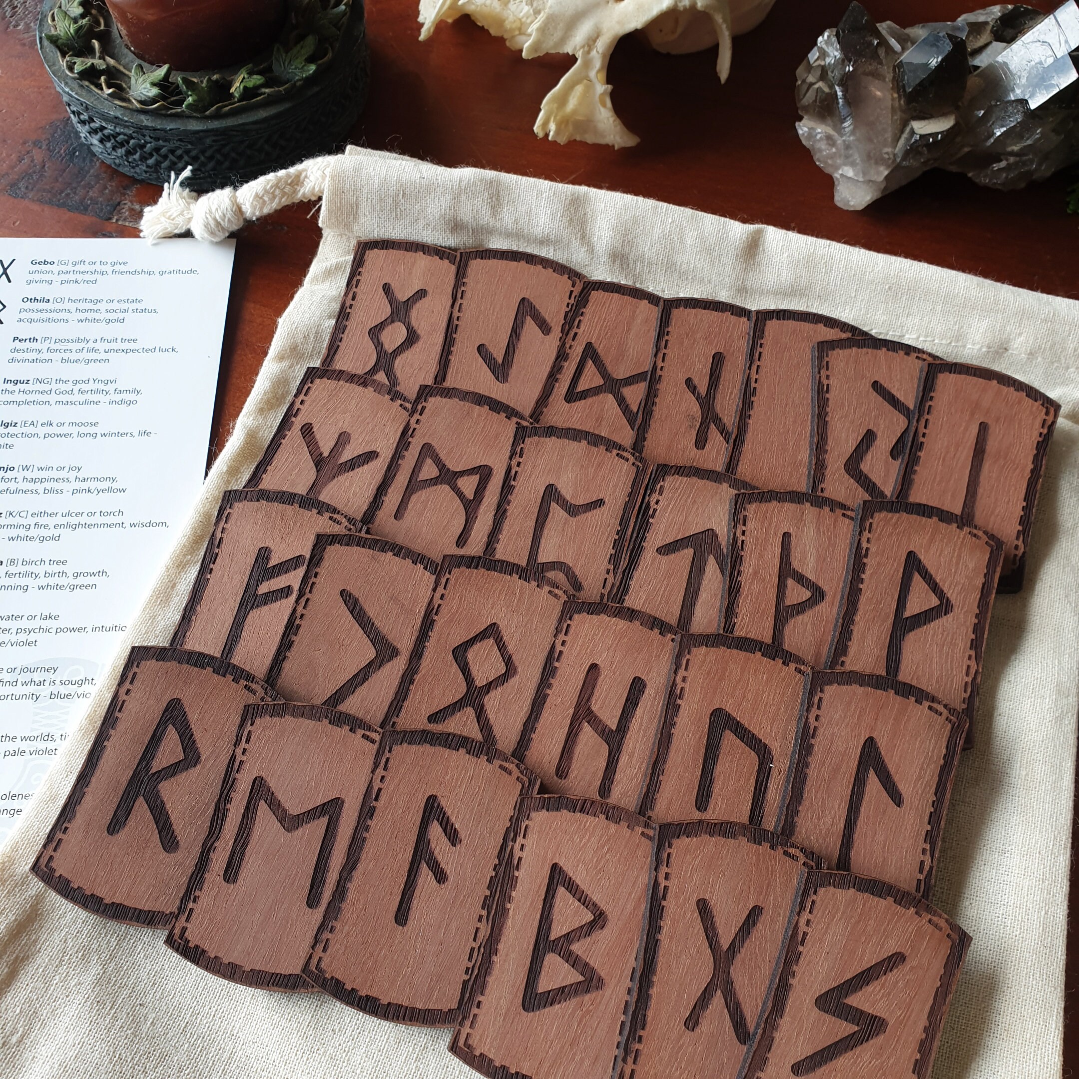Futhark Rune Set // Laser Engraved Runes // Norse Viking - Etsy Canada