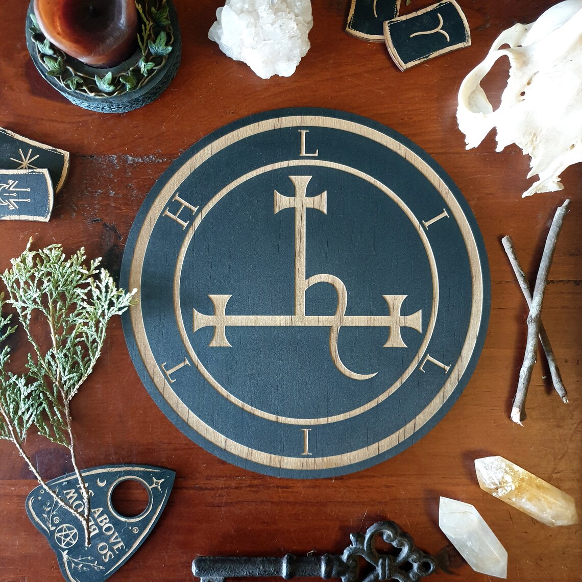 Lilith Sigil // Enochian Wooden Altar Tile // Magickal Decor - Etsy ...