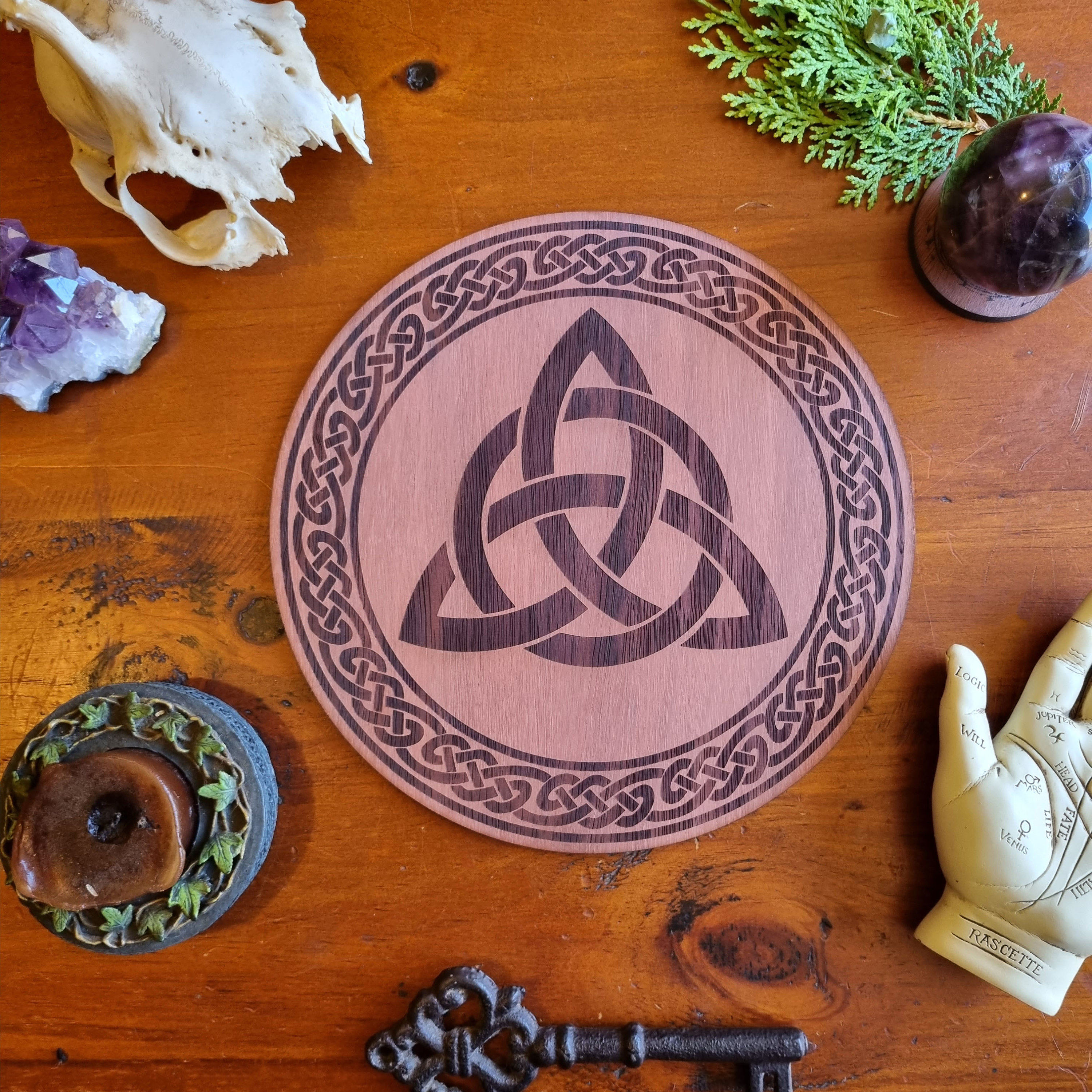 Triquetra Altar Tile // Celtic Trinity Knot Tile // Magickal Decor ...