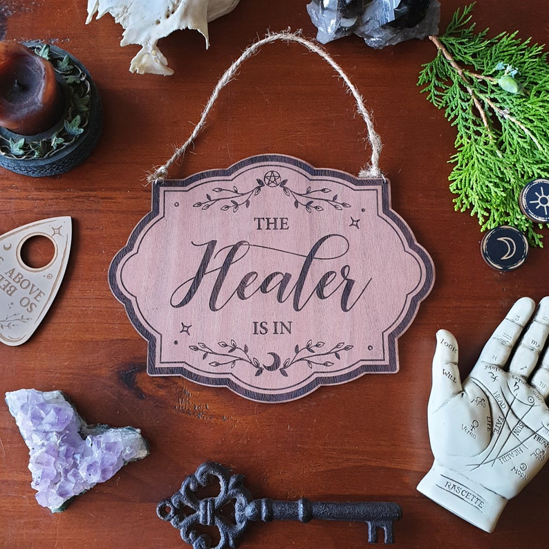 The Healer is in Sign Wood Sign // in Out Business Sign // - Etsy Australia