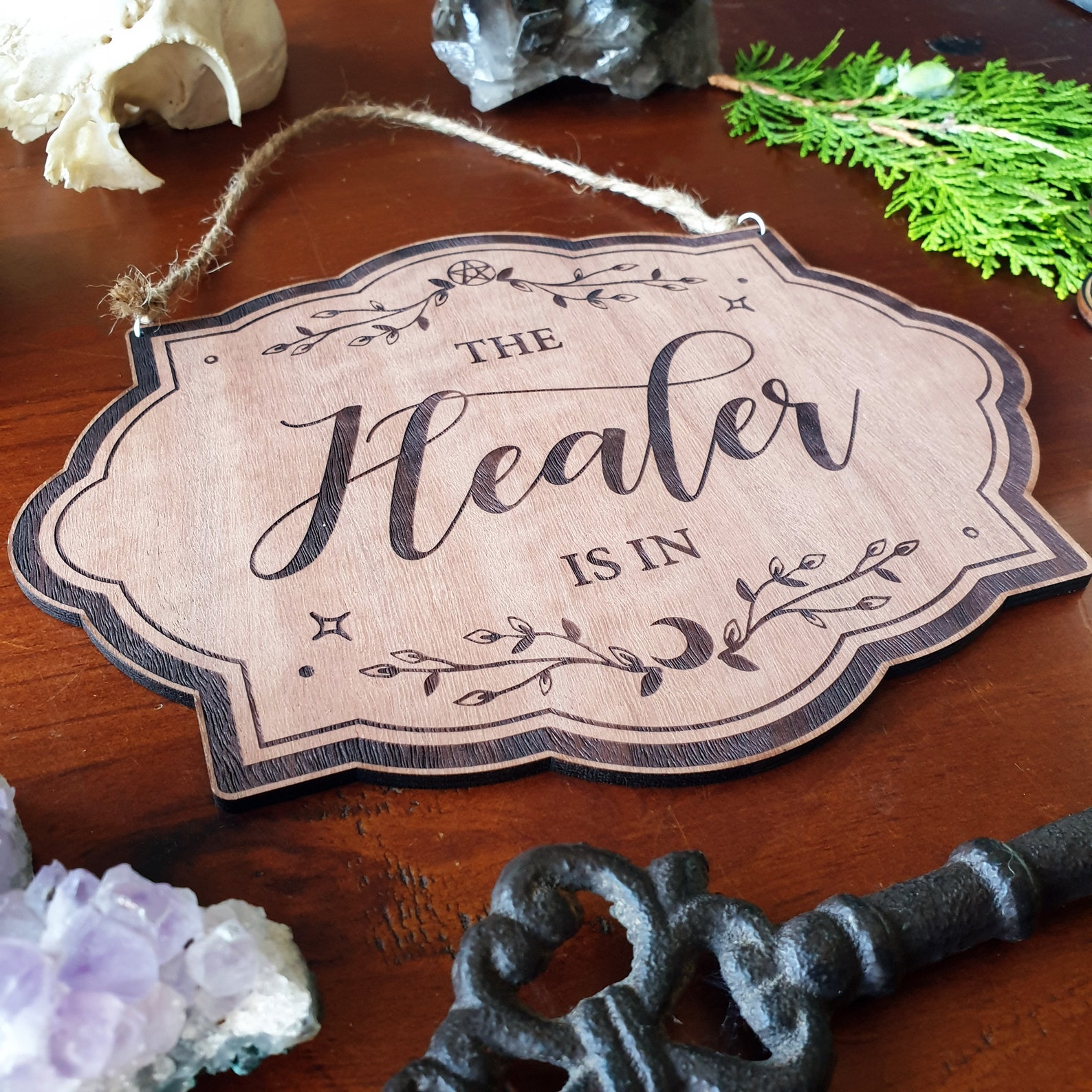 The Healer is in Sign Wood Sign // in Out Business Sign // - Etsy Australia