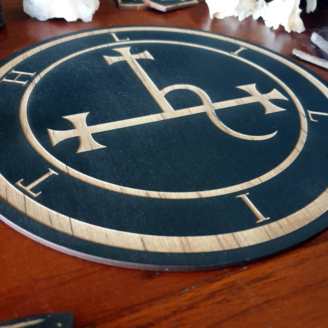 Lilith Sigil // Enochian Wooden Altar Tile // Magickal Decor | Etsy