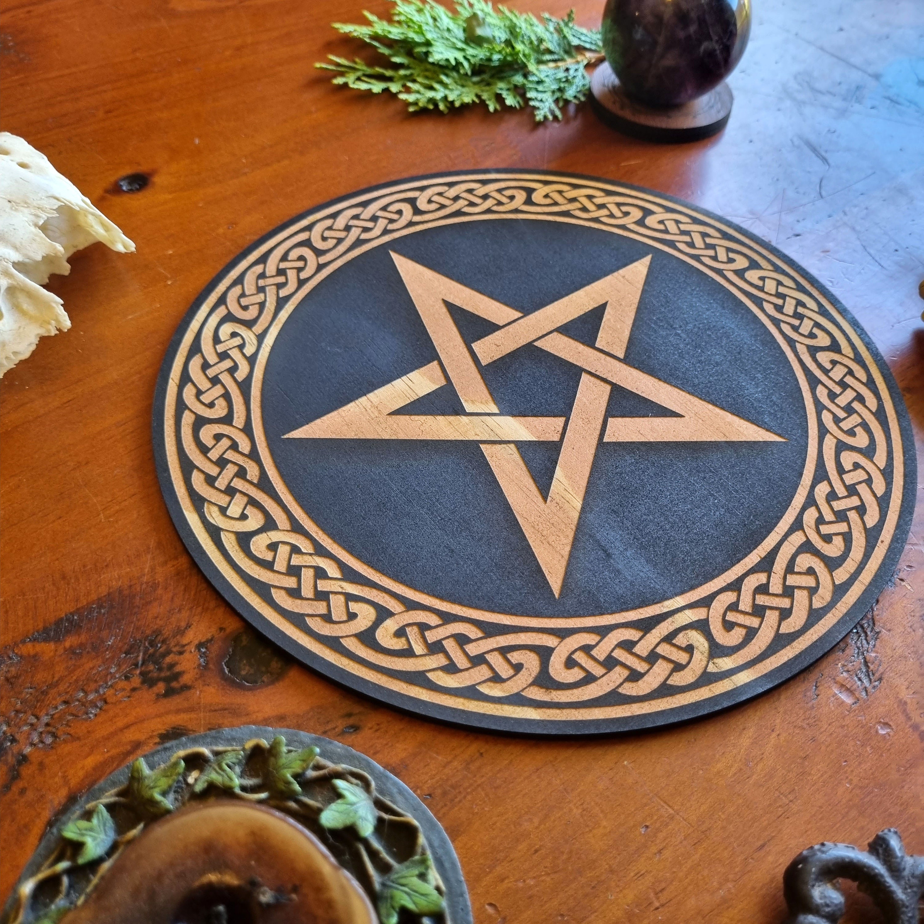 Pentagram Altar Tile // Magickal Decor | Etsy Australia