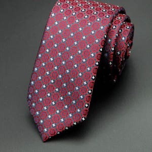 Men's Red Business Tie Casual Work Interview Party Gift | Etsy