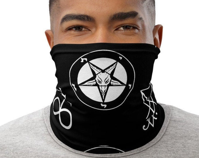 Baphomet, Sigil of Lucifer, Leviathan Cross Neck Gaiter Ave Satanas ...