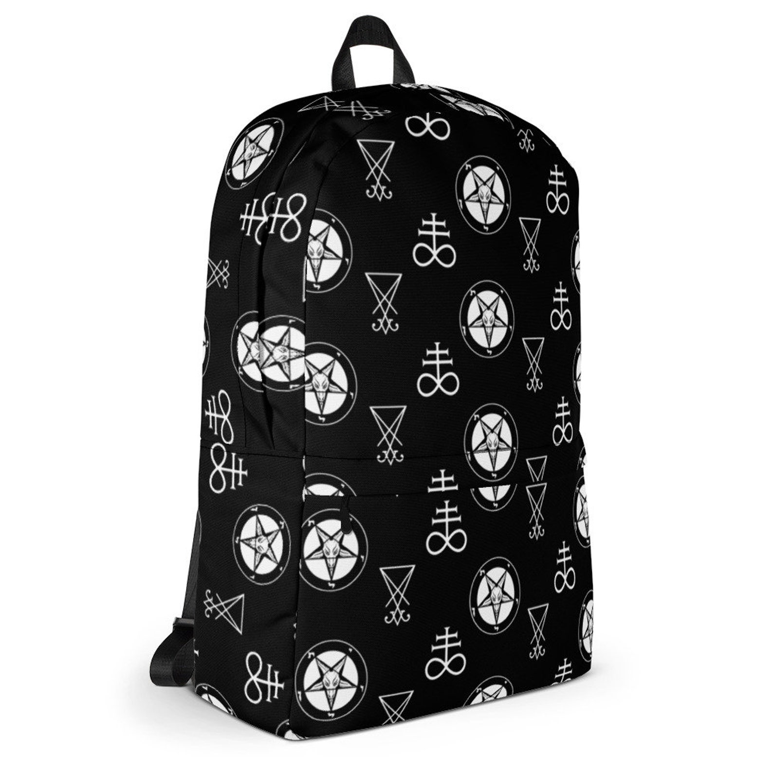 Satanic Symbols Backpack Hail Satan While You Wear This Goth - Etsy