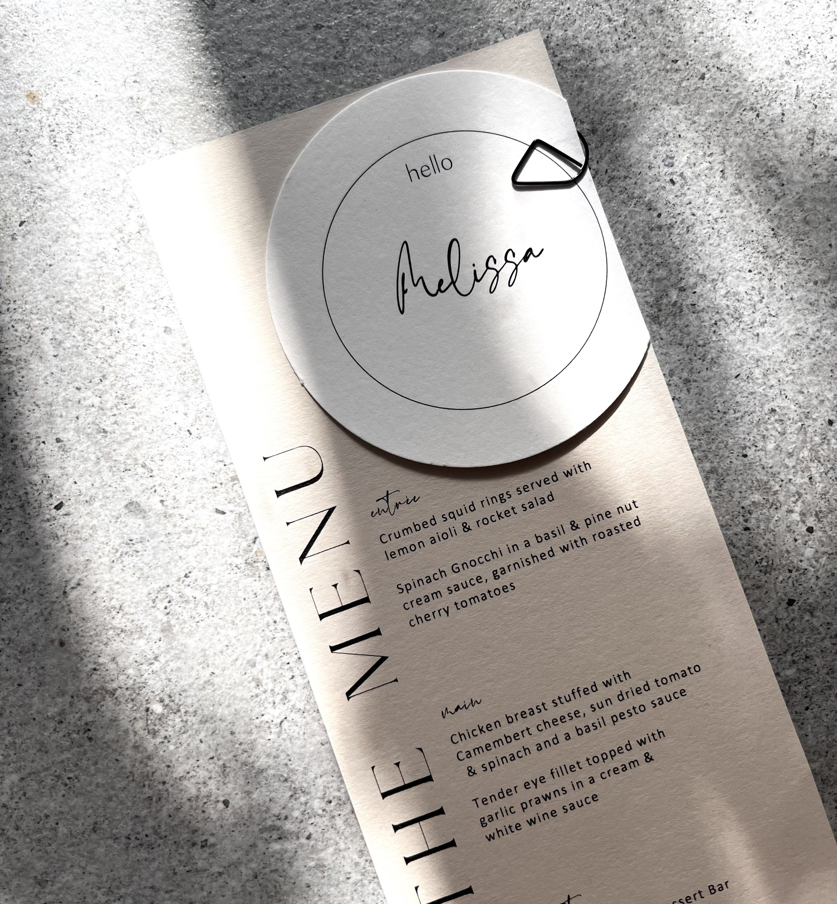 Printed Menu Placecard Table Decor Placecards Wedding - Etsy