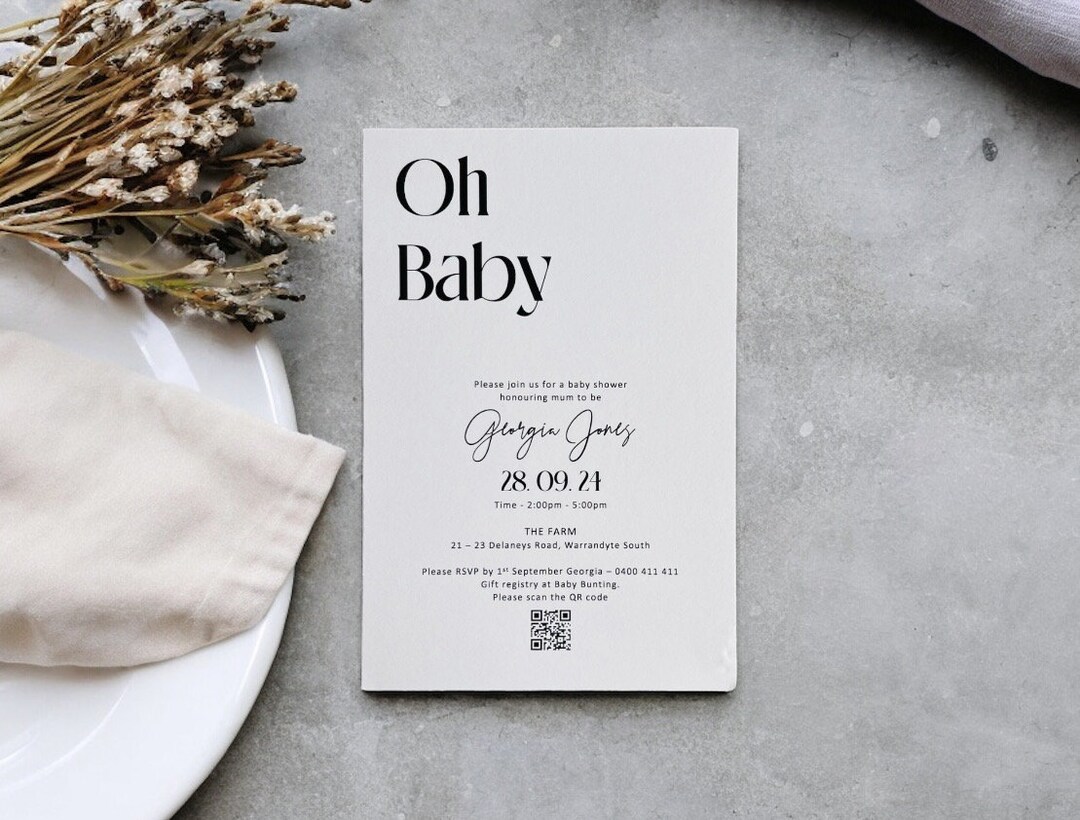 PRINTED // Baby Shower // Invitations We're Having a Baby, Parents to ...