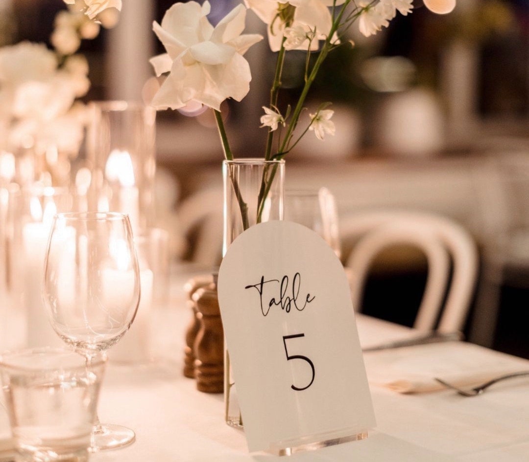 Arch Table Number Signs. Reception Signs. Weddings and Event Signage ...