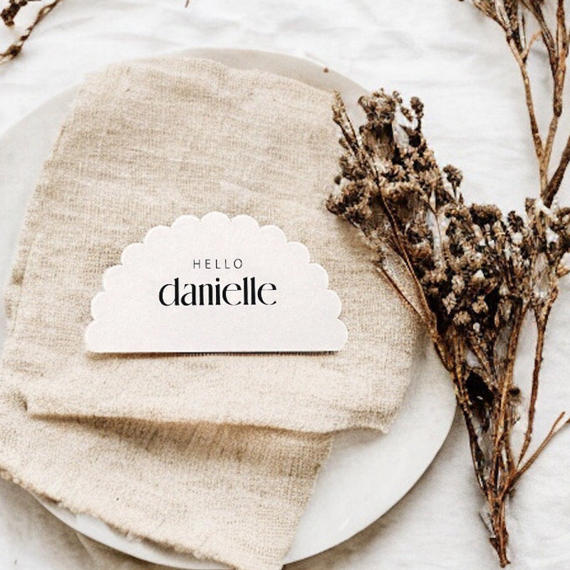 Circle Place Card - Etsy