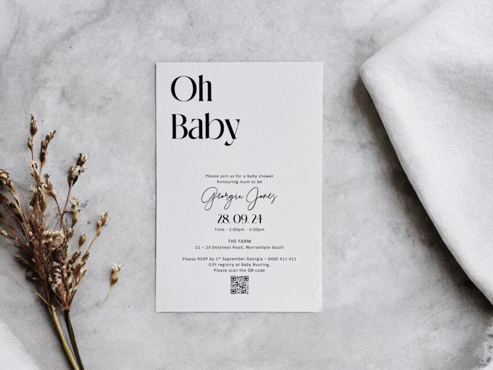 PRINTED // Baby Shower // Invitations We're Having a Baby, Parents to ...
