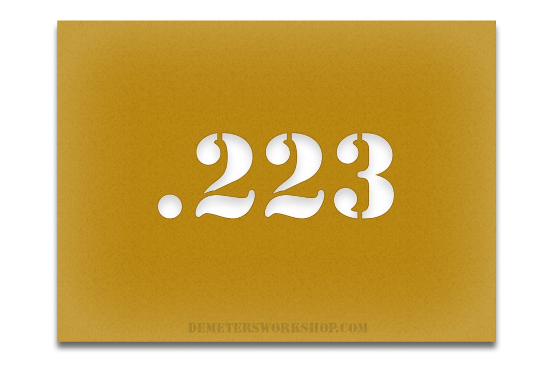 Ammo Caliber Stencil - .223 - Pick Size & Font - Reloading Rifle Ammo ...