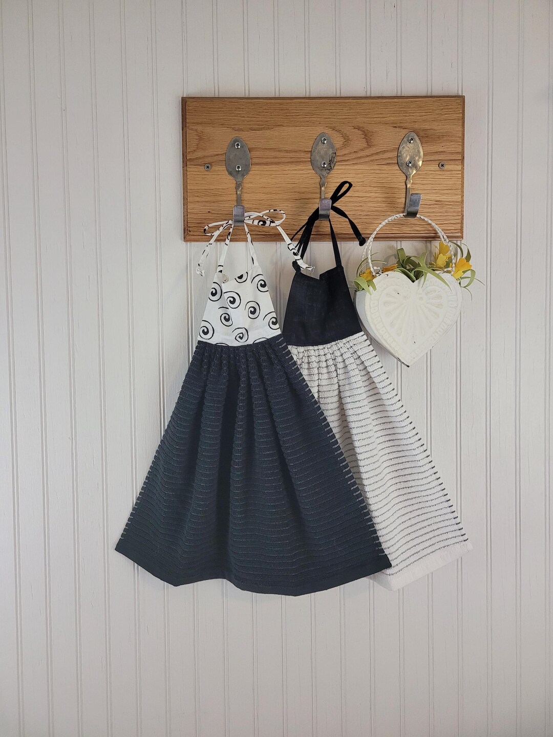 Black Kitchen Towel Hanging Kitchen Hanging Towel Towel With Ties ...