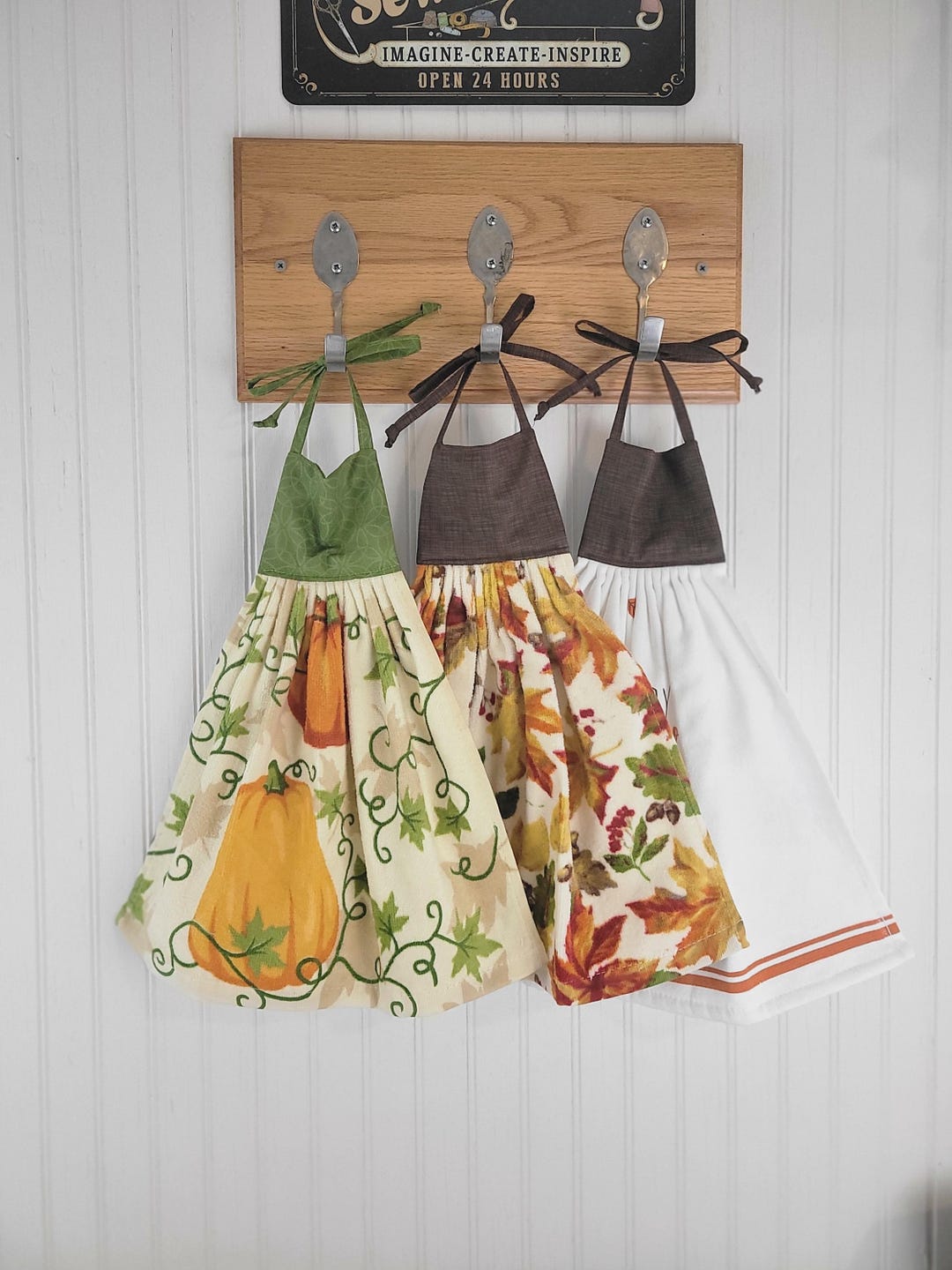 Fall Hanging Towel Towel With Ties Kitchen Towels Towels Fall Decor - Etsy