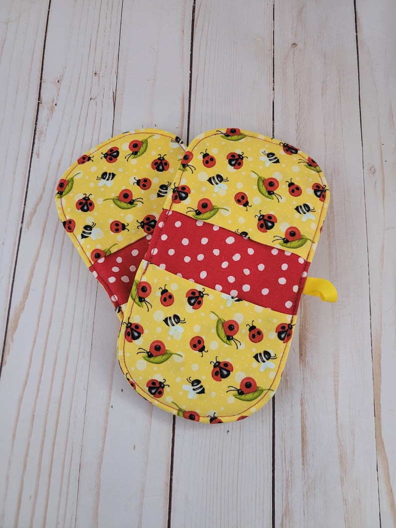 Mini Oven Mitts Mini Potholders Fingertip Potholder Oven Ladybug ...