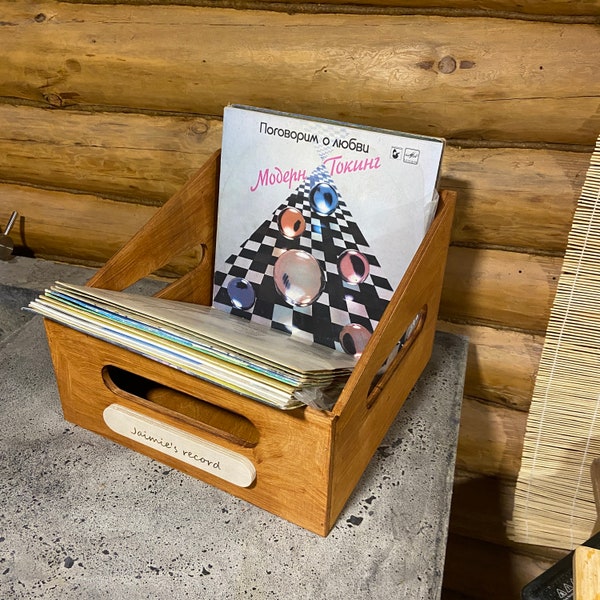 Record Crate - Etsy