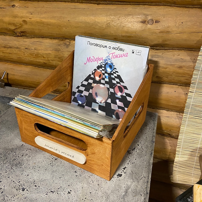 Record Crate - Etsy