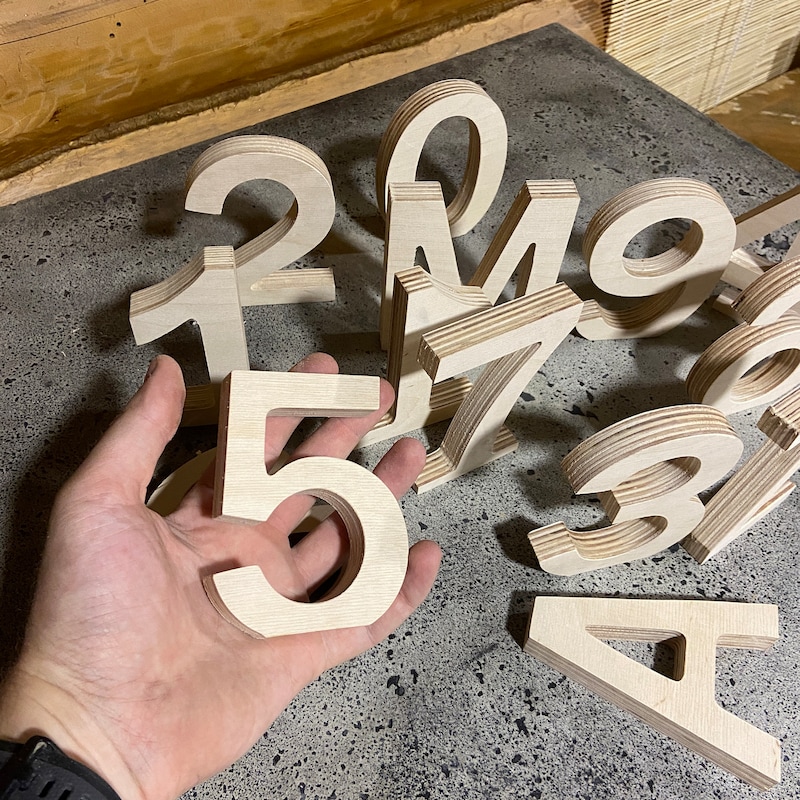 Free Standing Wooden Numbers - Etsy