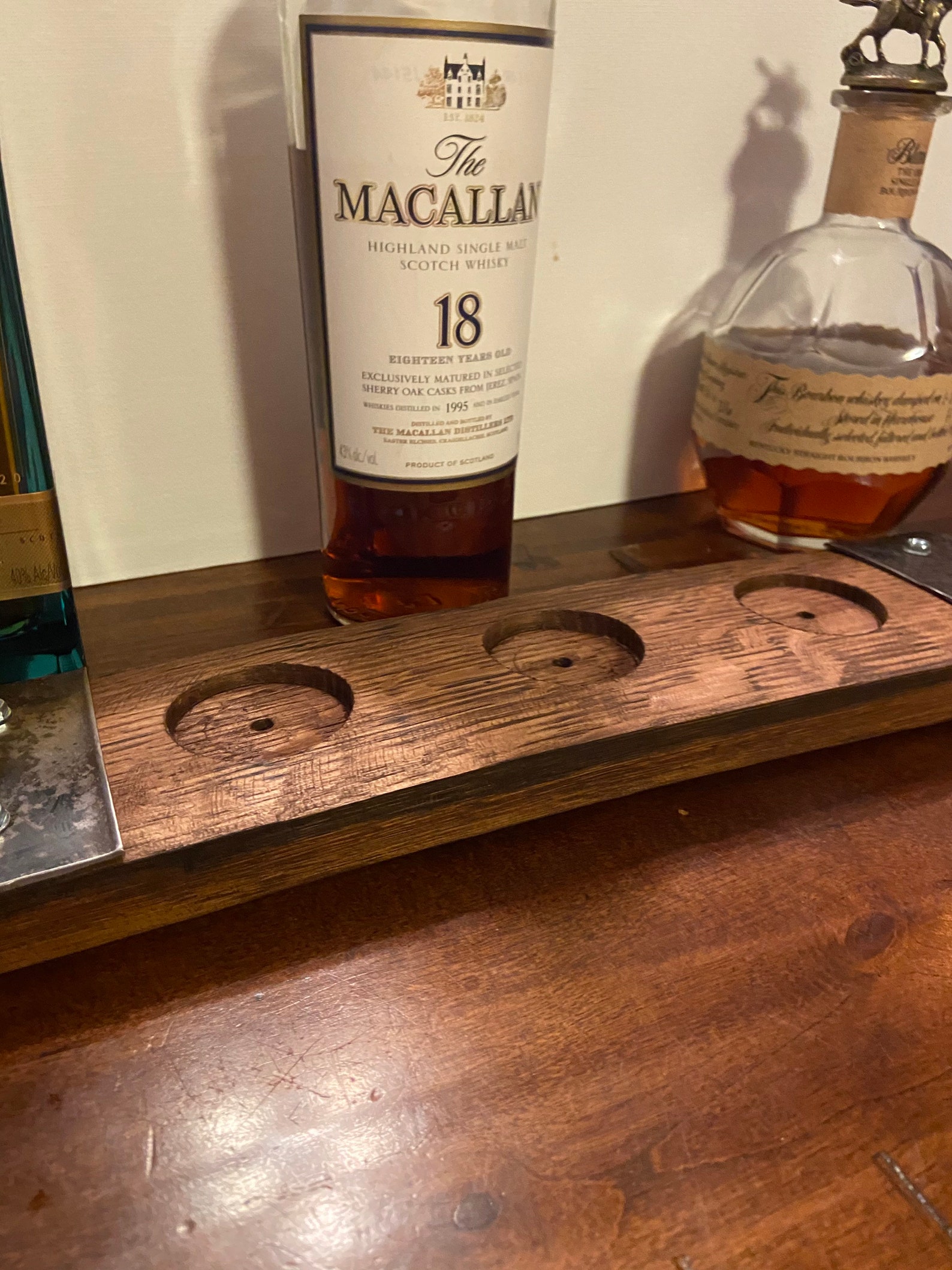 Personalized Whiskey Tasting Flight Board for 3 or 4 Glencairn - Etsy