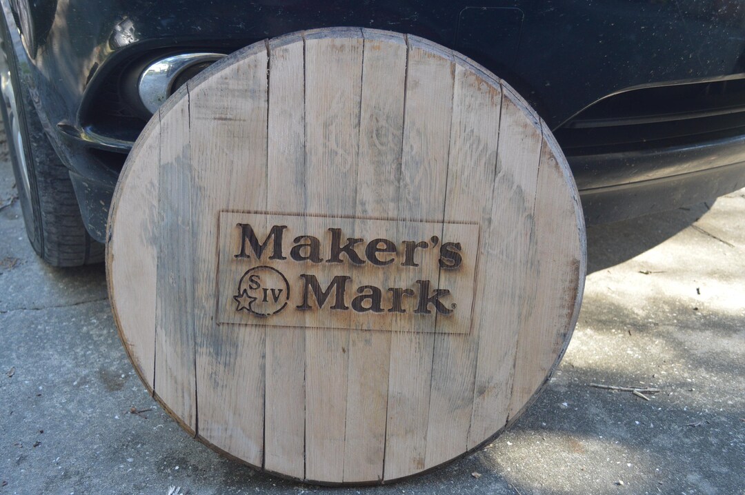 Maker's Mark Bourbon Whiskey Barrel Head/lid - Etsy