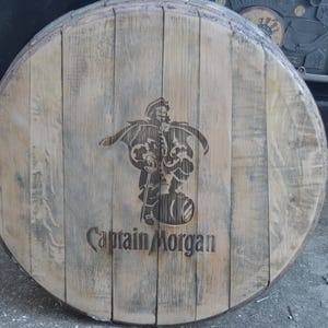 Captain Morgan Rum Whiskey Barrel Head/lid - Etsy
