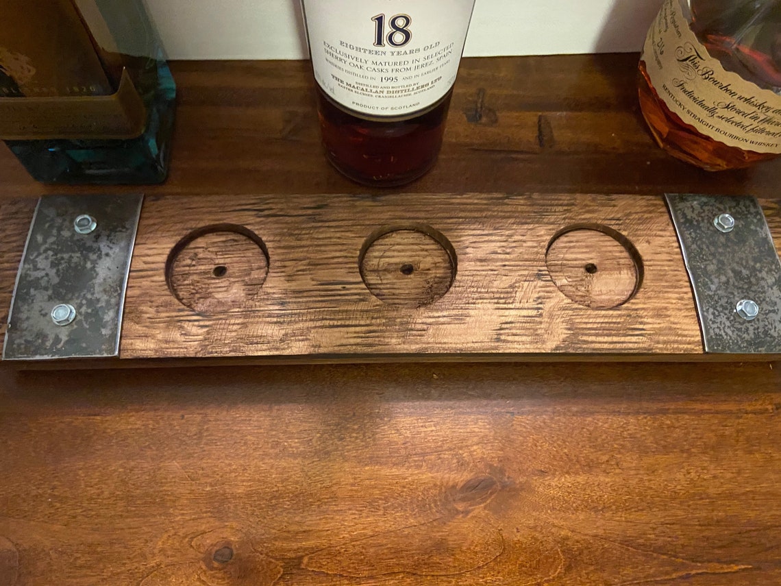 Personalized Whiskey Tasting Flight Board 3 or 4 Glencairn - Etsy