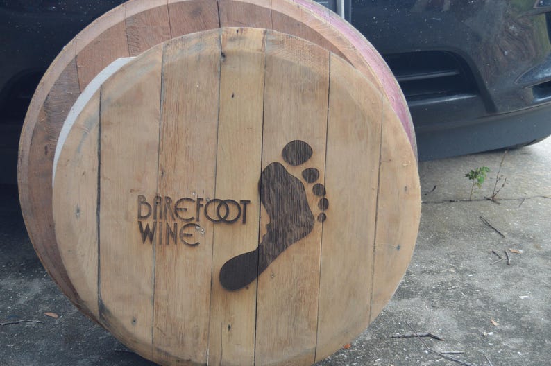 Barefoot Wine Barrel Head/lid - Etsy