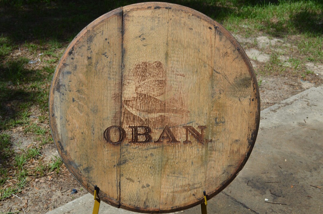 Oban Scotch Logo Whisky Barrel Head/lid - Etsy