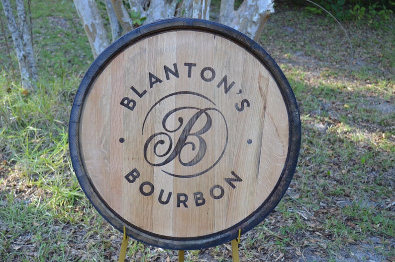 Blanton's Buffalo Trace Bourbon Whiskey Barrel Head/lid With Metal Ring ...