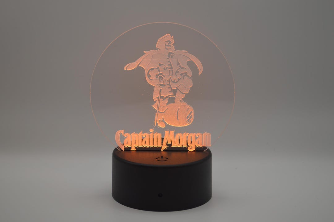 Captain Morgan Spiced Rum Bar LED Light Sign, USB or Battery Powered ...