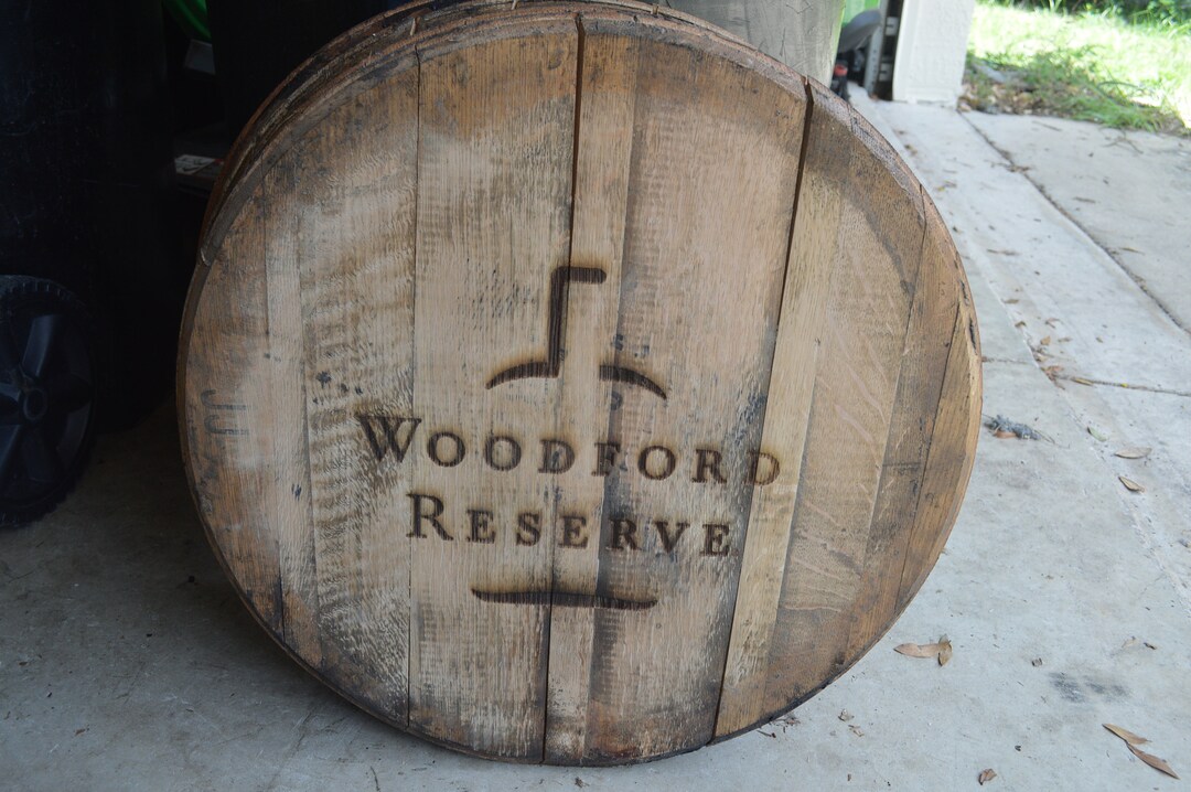 Woodford Reserve Bourbon Whiskey Barrel Lid/head - Etsy