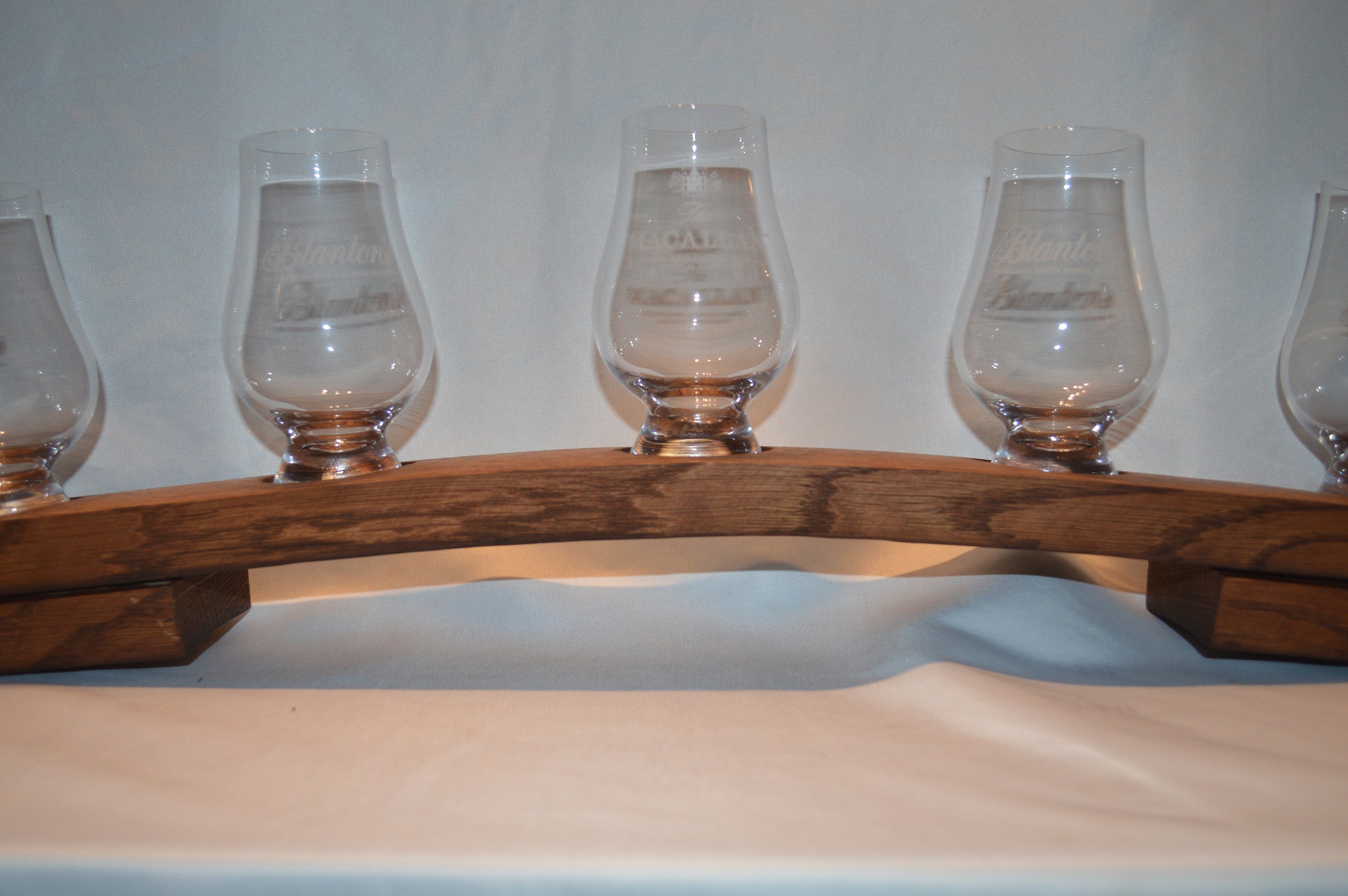 Whiskey Tasting Flight Board for 5 Glencairn Glasses Bourbon - Etsy