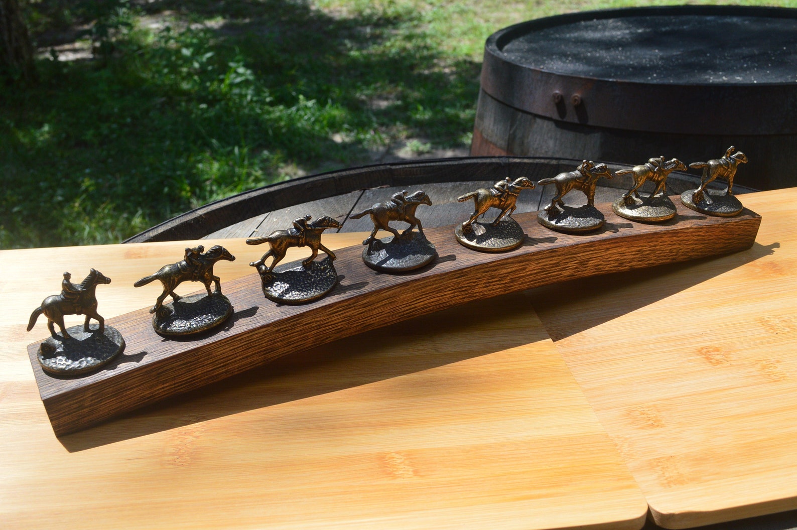 Personalized Blanton's Bourbon Cork Stopper Display Center Oak Barrel ...