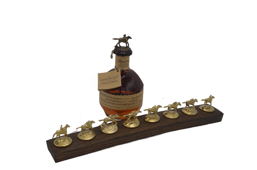 Personalized Blanton's Bourbon Cork Stopper Display Center Oak Barrel ...