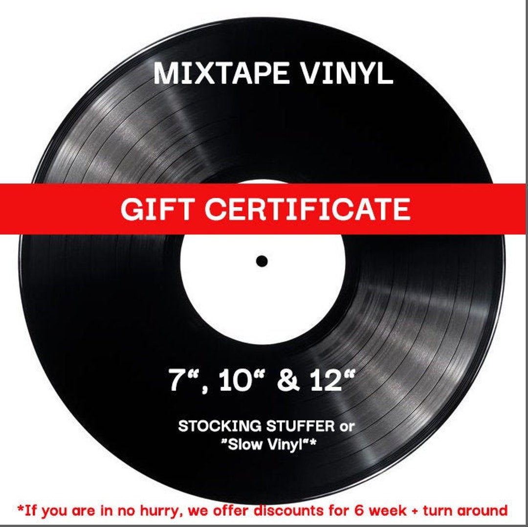 GIFT CERTIFICATE - Custom Vinyl Record Gift Certificate - or SLOW Vinyl ...