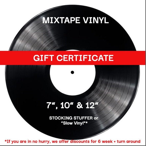 GIFT CERTIFICATE Custom Vinyl Record Gift Certificate Best | Etsy