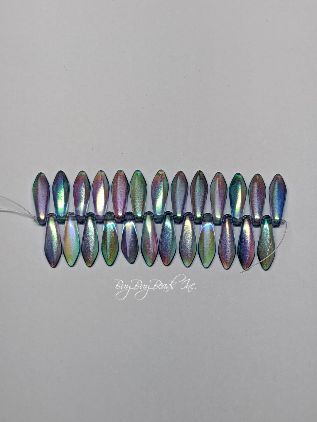 5mmx16mm, Aqua Celestial, Dagger, Daggers Czech Glass Beads - 1 Strand ...