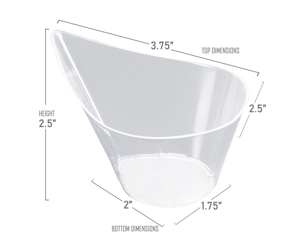 Clear Teardrop Disposable Plastic Mini Sample Dessert Cups, Parfait ...