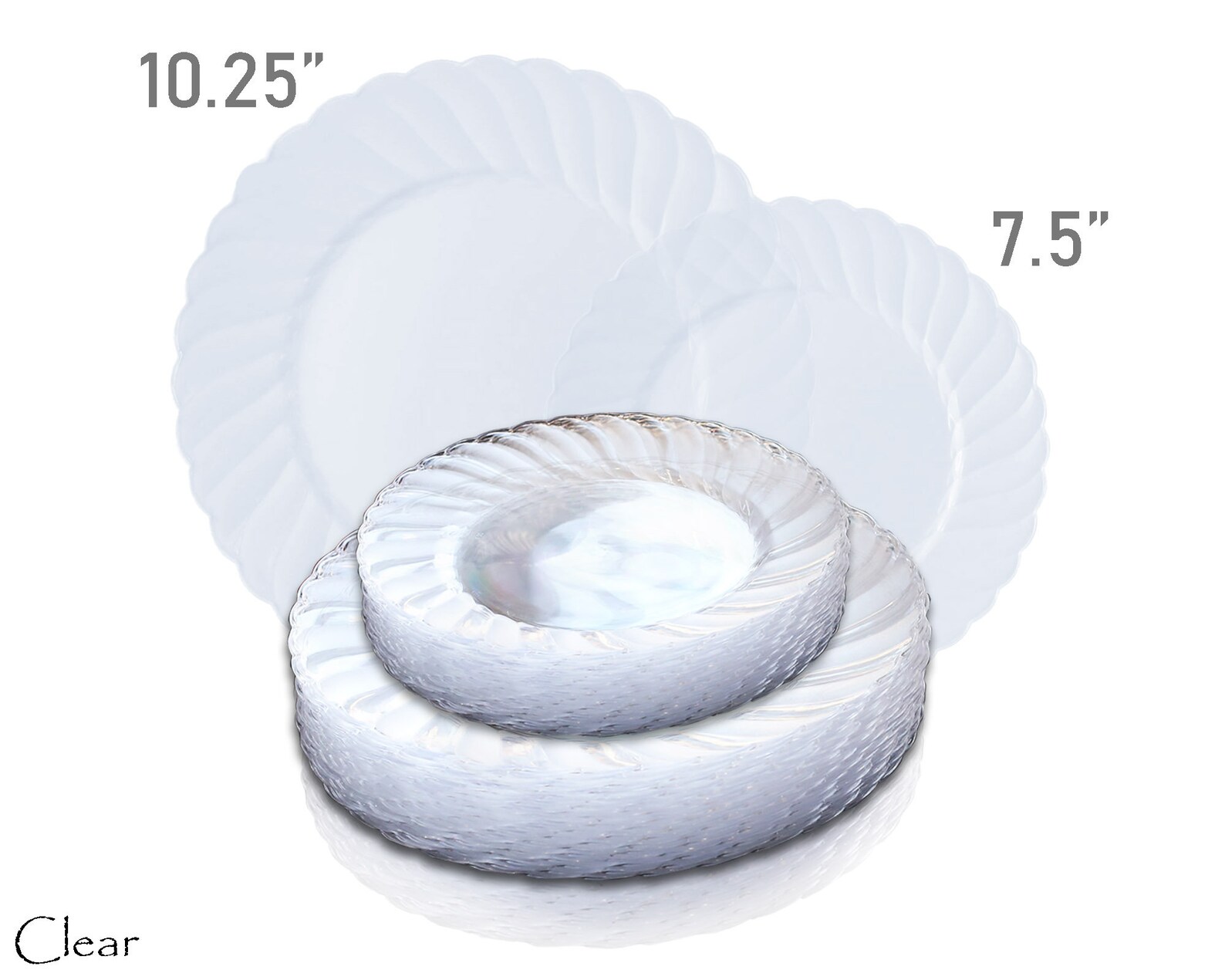 Flared Disposable Party Plates, Deluxe Plastic Dinnerware - Etsy