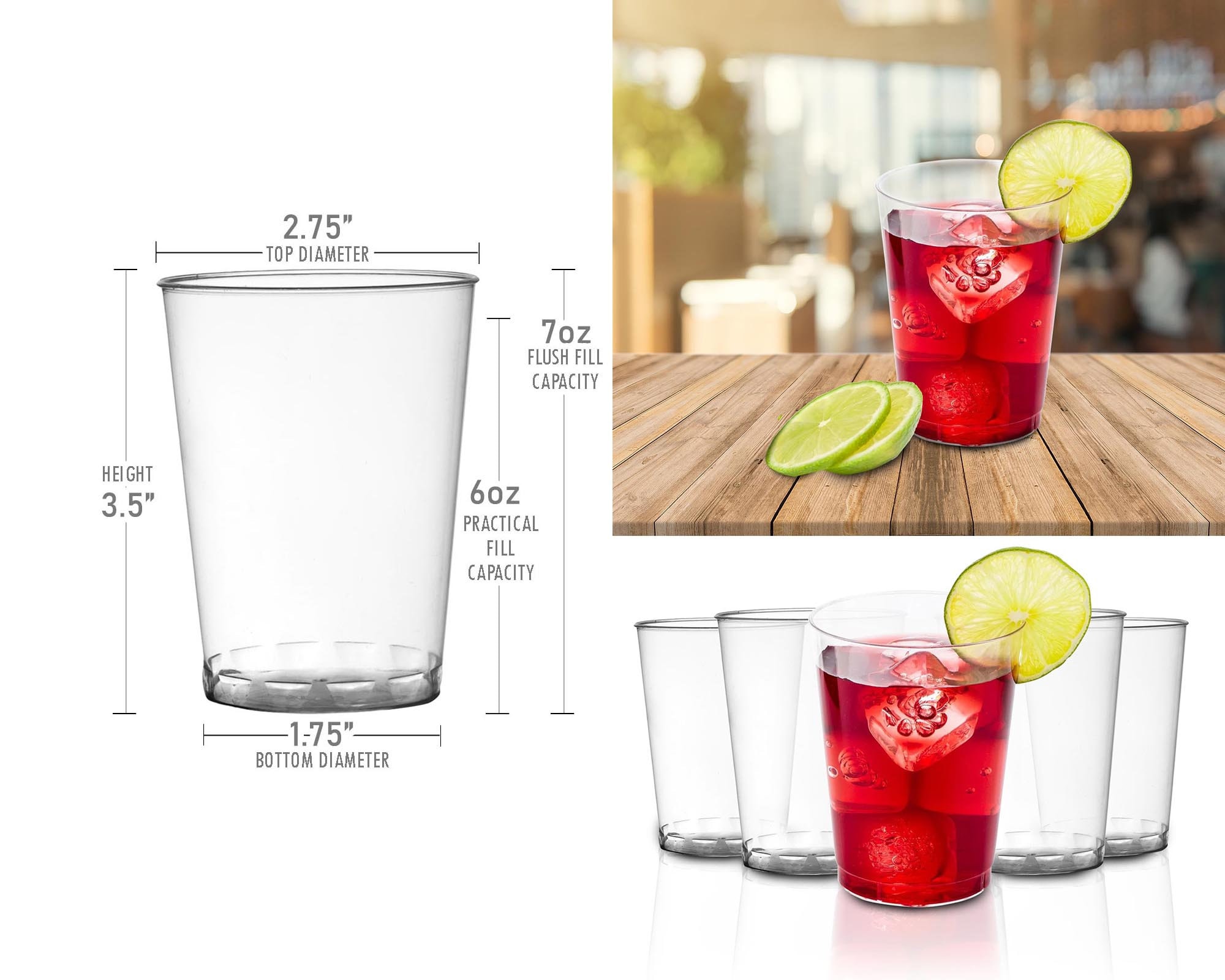 Crystal Clear Round Party Cups Disposable Plastic Cups Fancy - Etsy