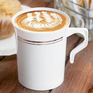 Fancy Round Disposable Coffee Cups, Plastic Tea Cup, Deluxe Espresso ...