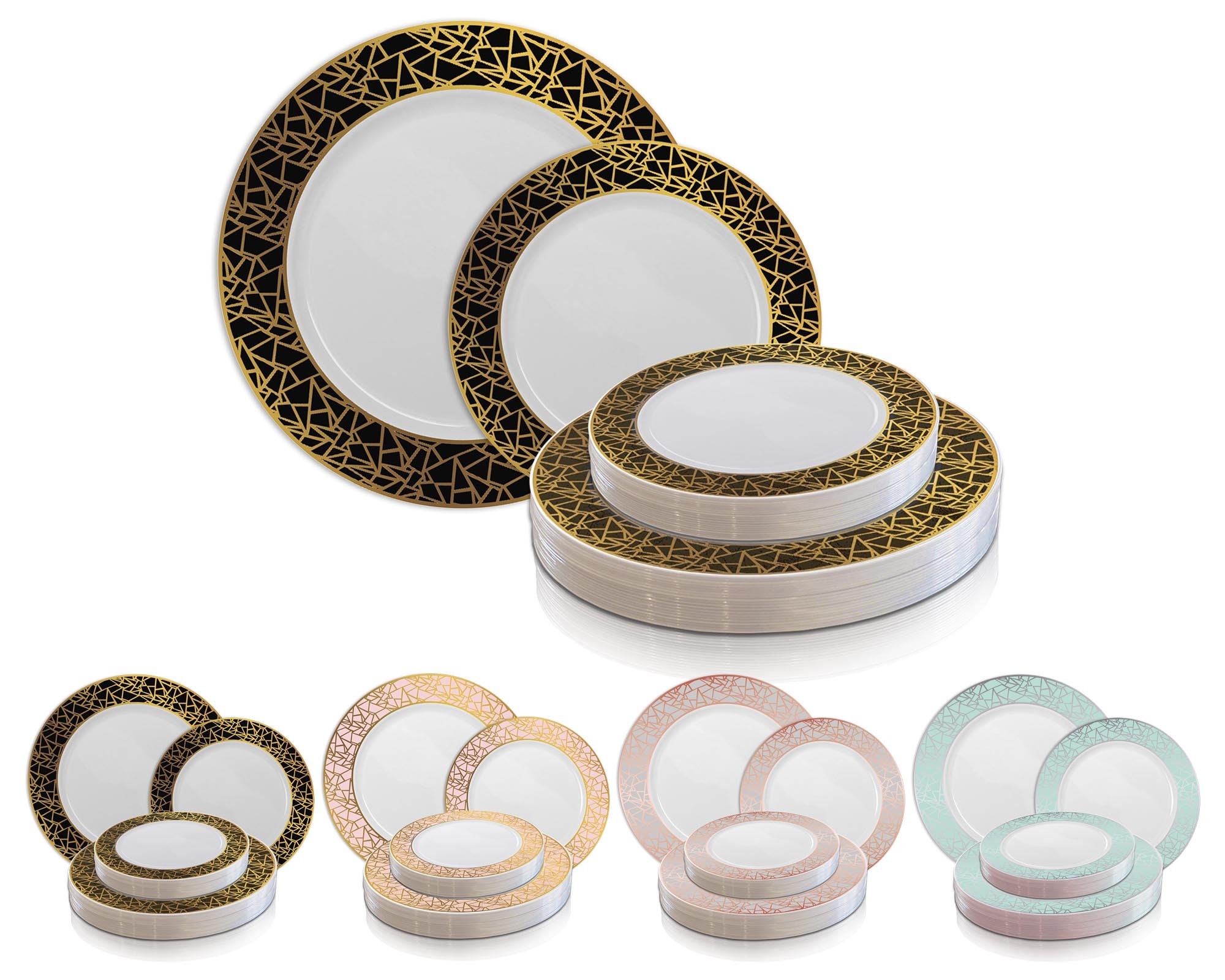 Modern Dinner Plates or Salad Plates Shiny Vibrant Colors - Etsy UK