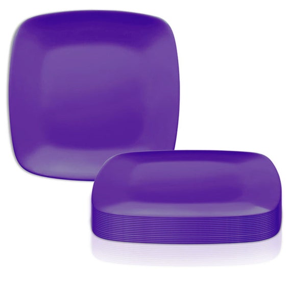 Disposable Plastic Plates Rounded Square Dinner Buffet or - Etsy