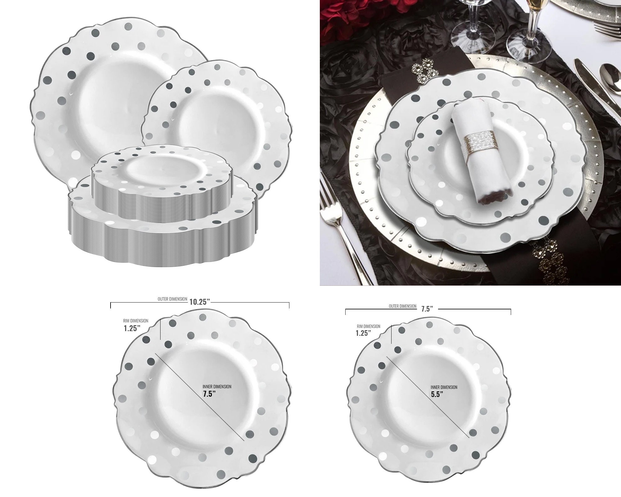 Elegant Disposable Dinner Buffet Salad or Pastry Plates | Etsy